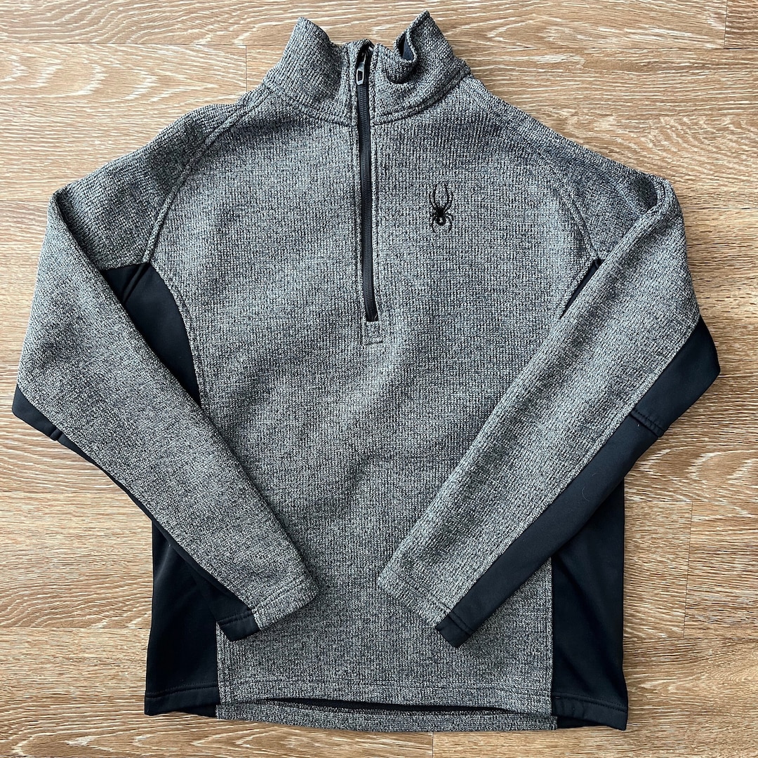 Y2K Spyder Quarter Zip Sweatshirt Sweater LG - Etsy