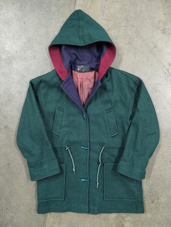 M 70s The Badlands Wool Green Parka Chore Shacket Jac… - Gem