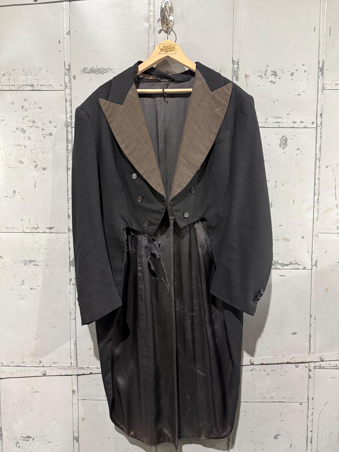 Antique 1890s Men's Wool Tailcoat Frock Coat Vintage Edwardian Jacket ...