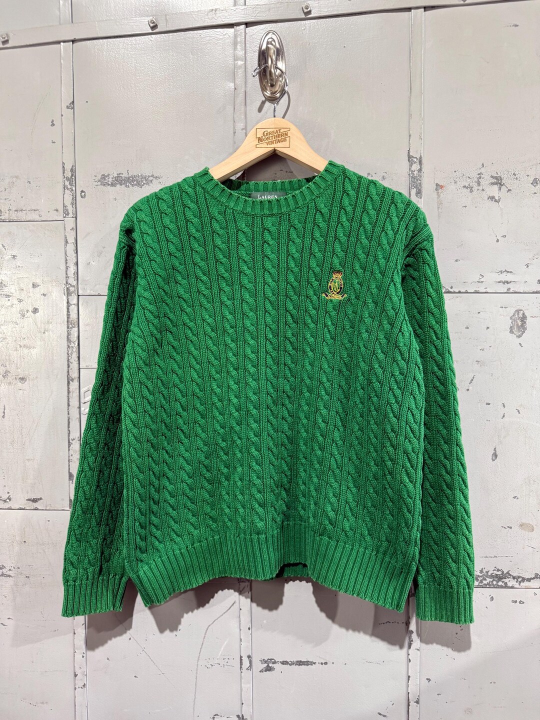 Vintage Kelly Green Cable Knit Polo Ralph Lauren Sweater - Etsy