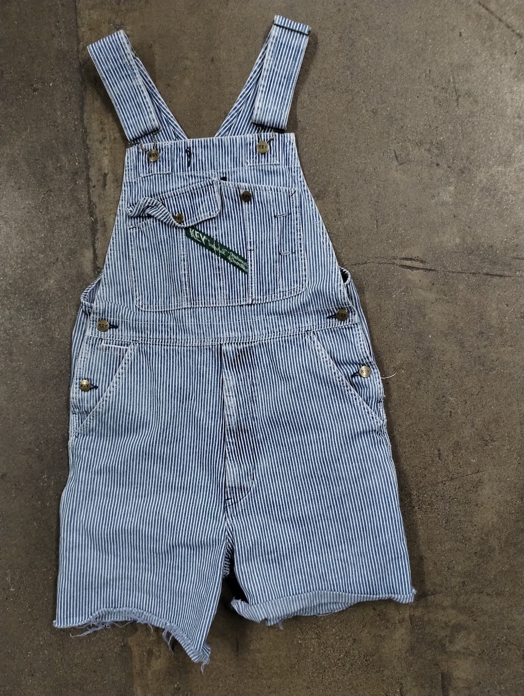 30x4 80's Key Imperial Denim Cutoff Railroad Overalls 1960s Boro ...