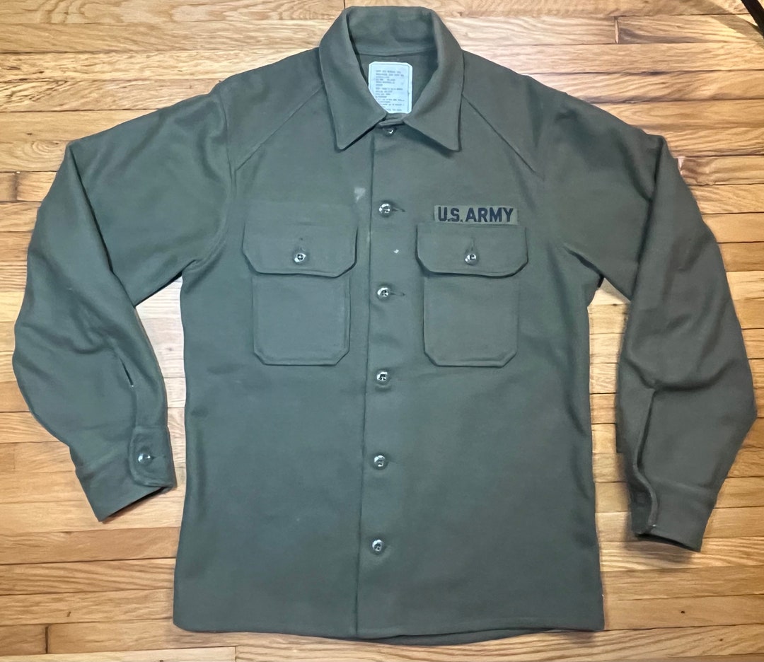 M 70’s Military Cold Weather Field Shirt Jacket Olive Green 108 Medium ...
