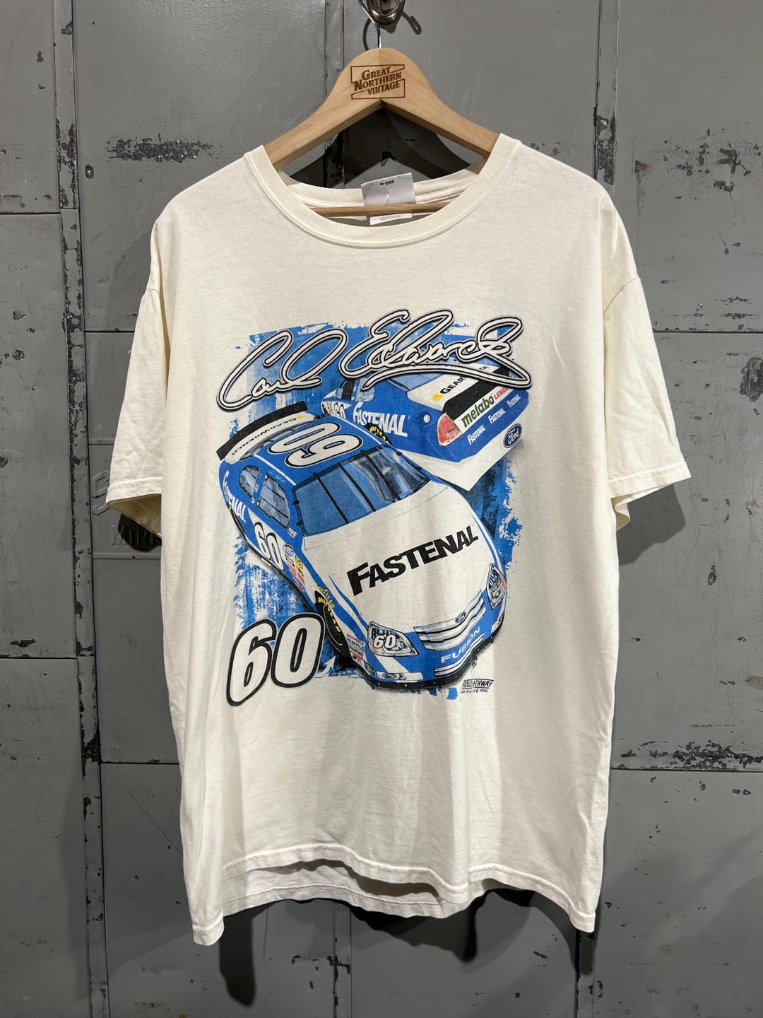 Vintage 90s Nascar Fastenal Car Racing Graphic T Shirt 1990s Fashion ...