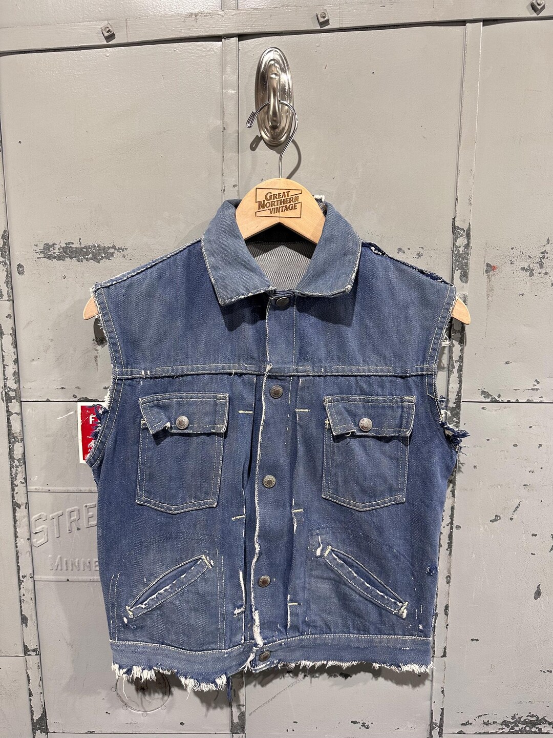Vintage 70s Thrashed Distressed Button Closer Foremost Type 2 Jean ...