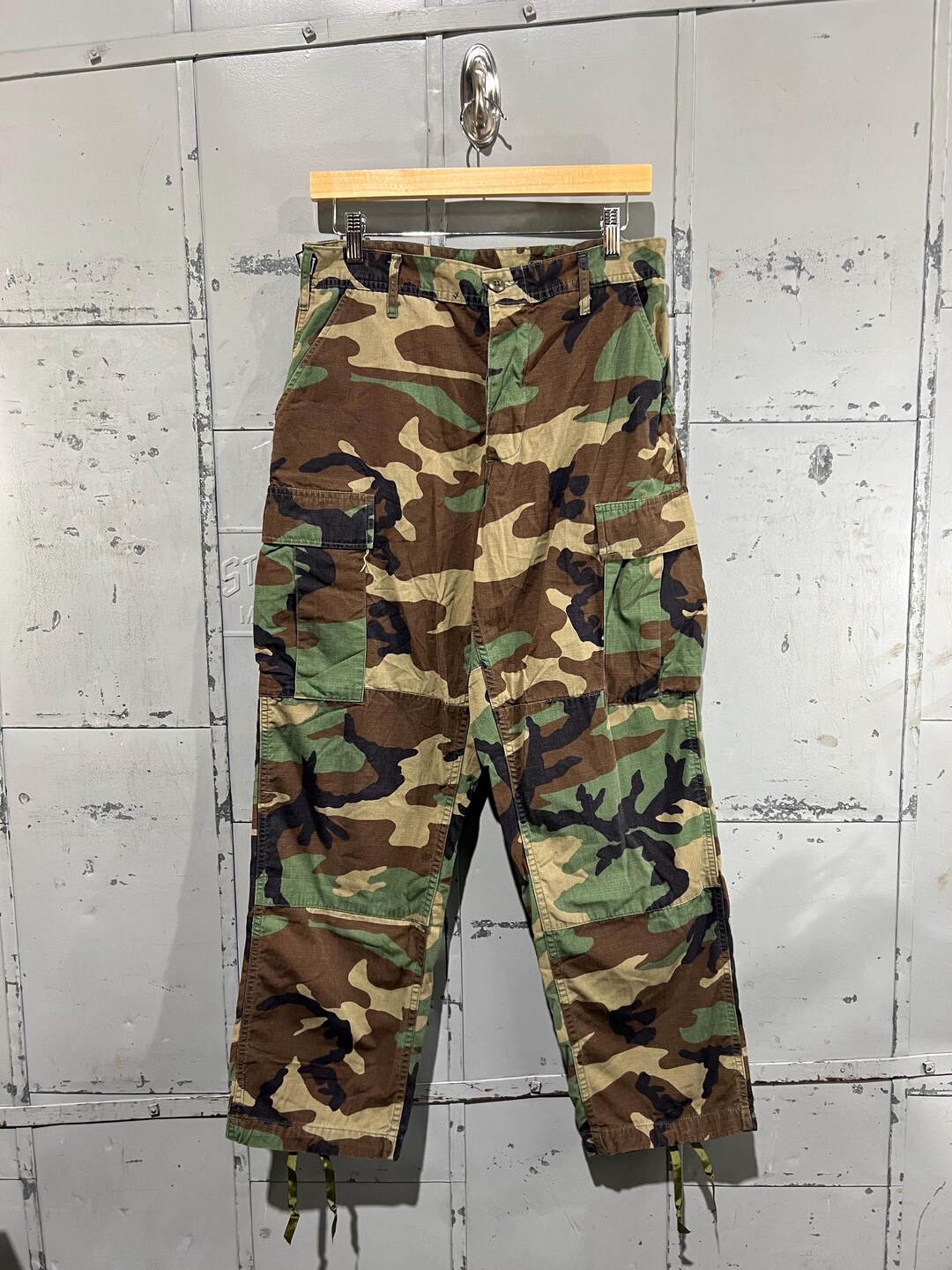 30x29 90s US Army Woodland Camouflage Cargo Pants Small Short Combat ...