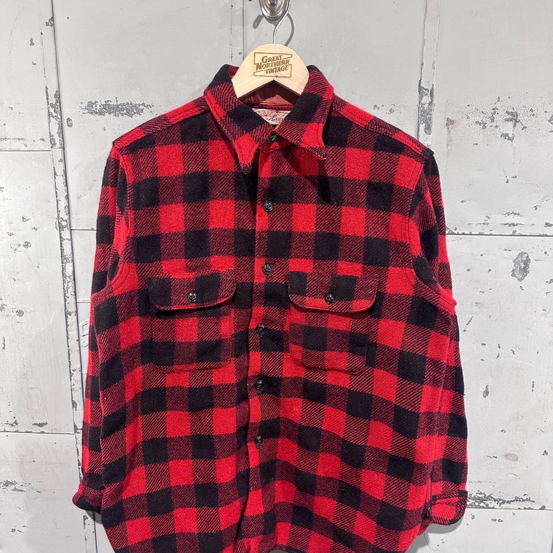 Mens Wool Check Shirt - Etsy