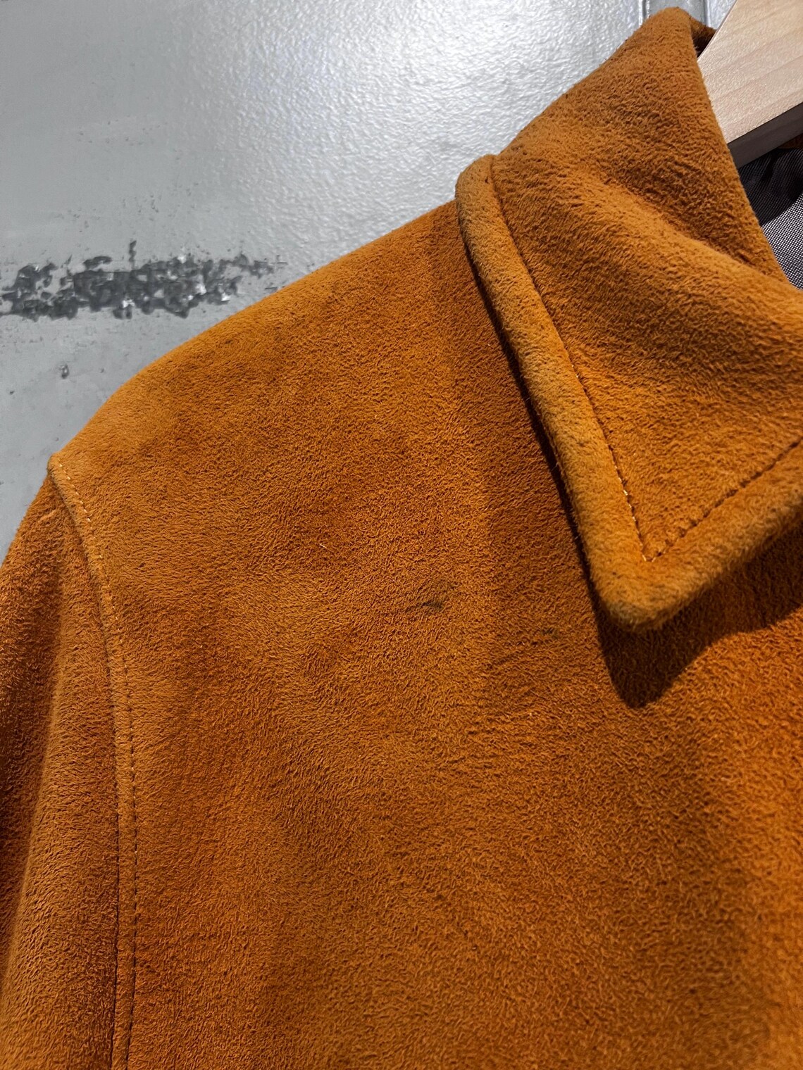 60’s Deerskin Leather Jacket Western Suede Lined Overcoat Halloween ...