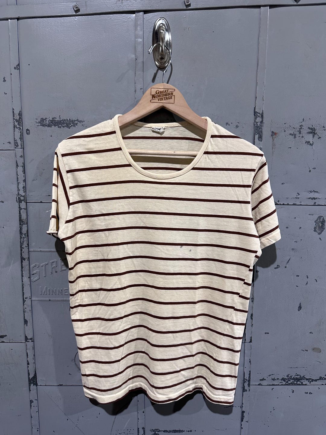 True Vintage 70s Towncraft Brand Striped Banana Yellow and Brown Artsy ...