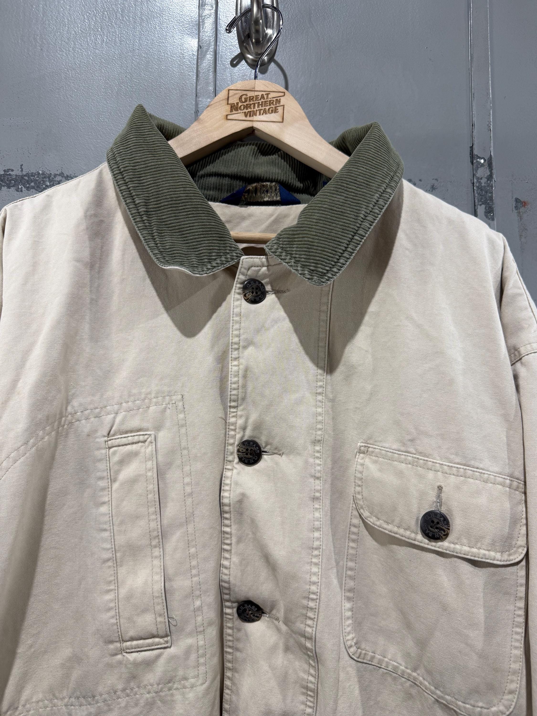 Vintage Chore Jacket Coat Barn Corduroy Collar Beige - Etsy