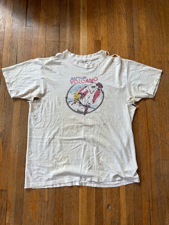 70s Captain Volcano Tshirt 1980 Superhero Marvel DC C… - Gem