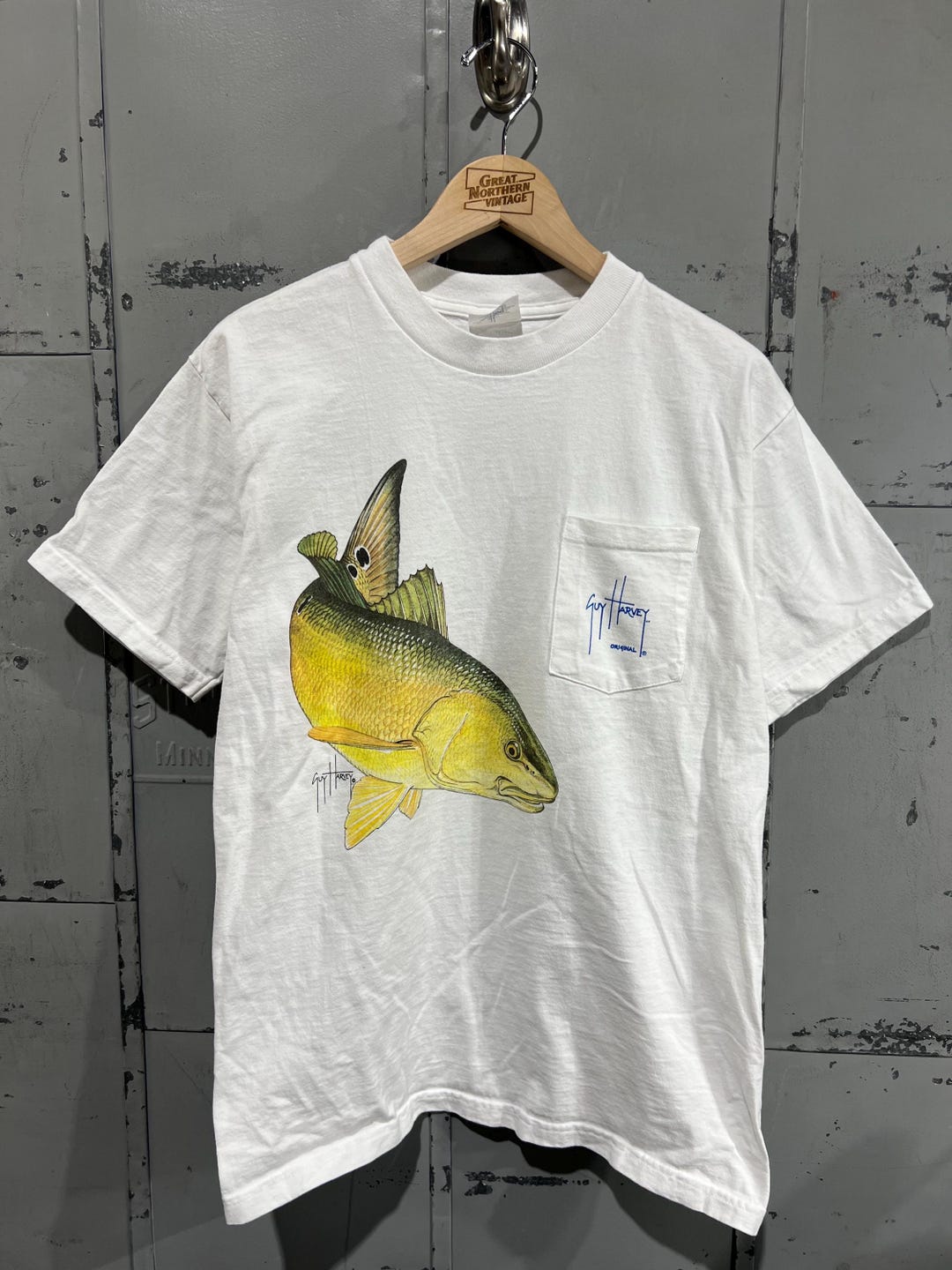 Vintage 90s Guy Harvey Fish Tshirt 1990s Front and Back Fishing Graphic ...