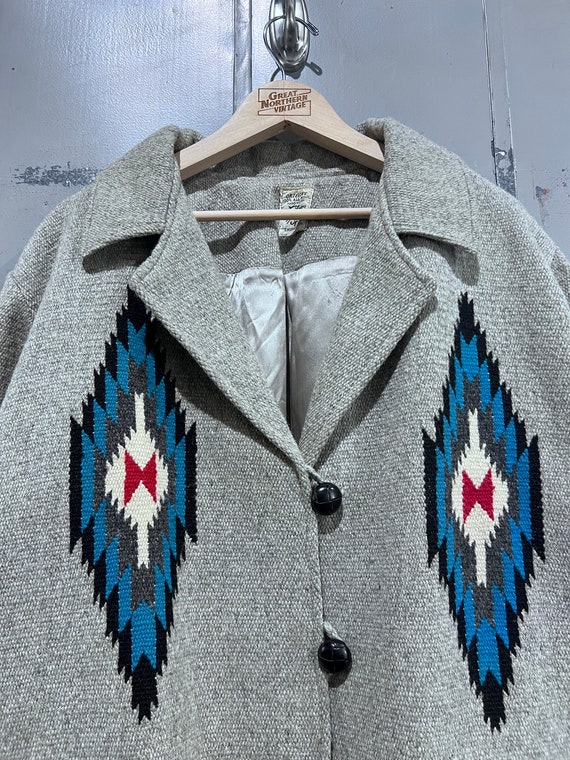 1940s Gray and blue Chimayo Jacket Chimayo Ortega's C… - Gem
