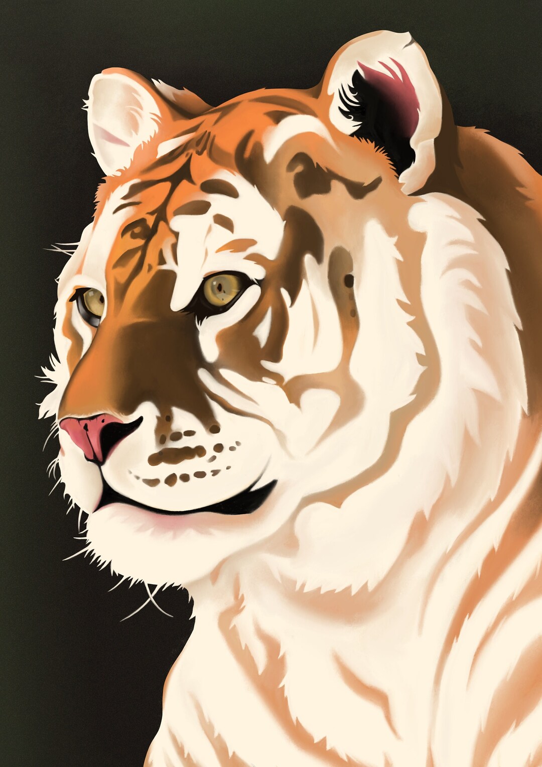 Tiger A4 Print - Etsy