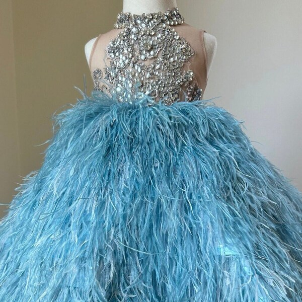 Girls Feather Dress - Etsy
