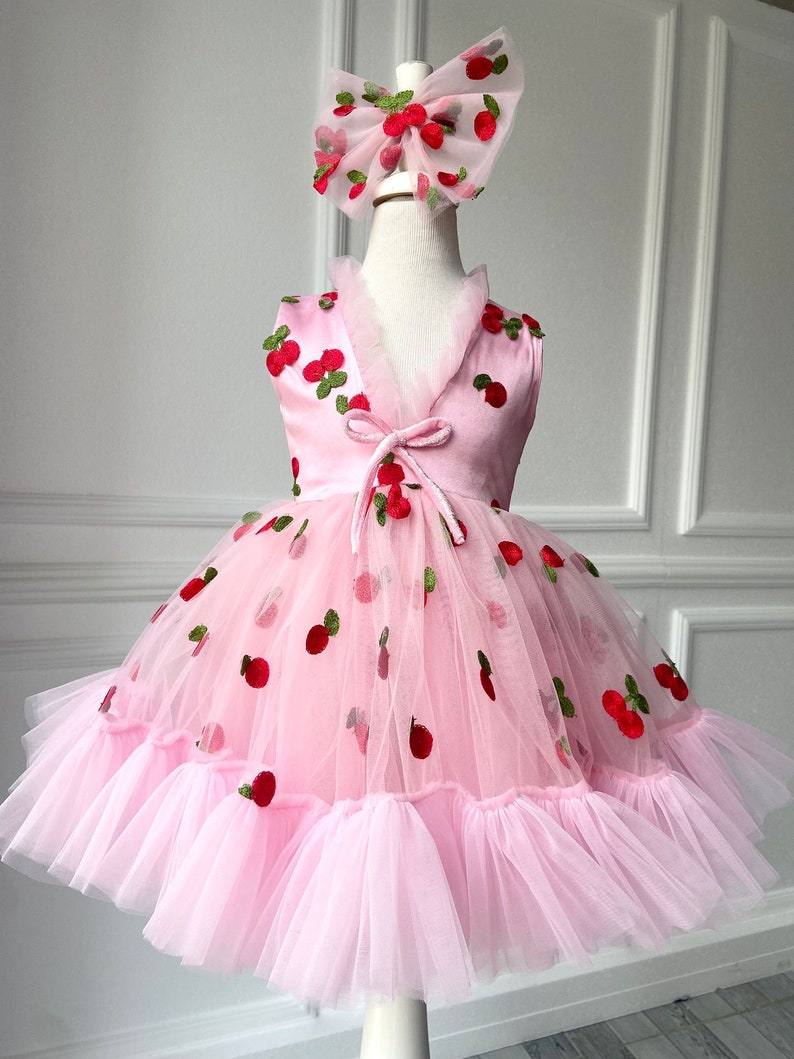 Fruit Theme Party Costume Girl Cherry Dress Toddler Party - Etsy