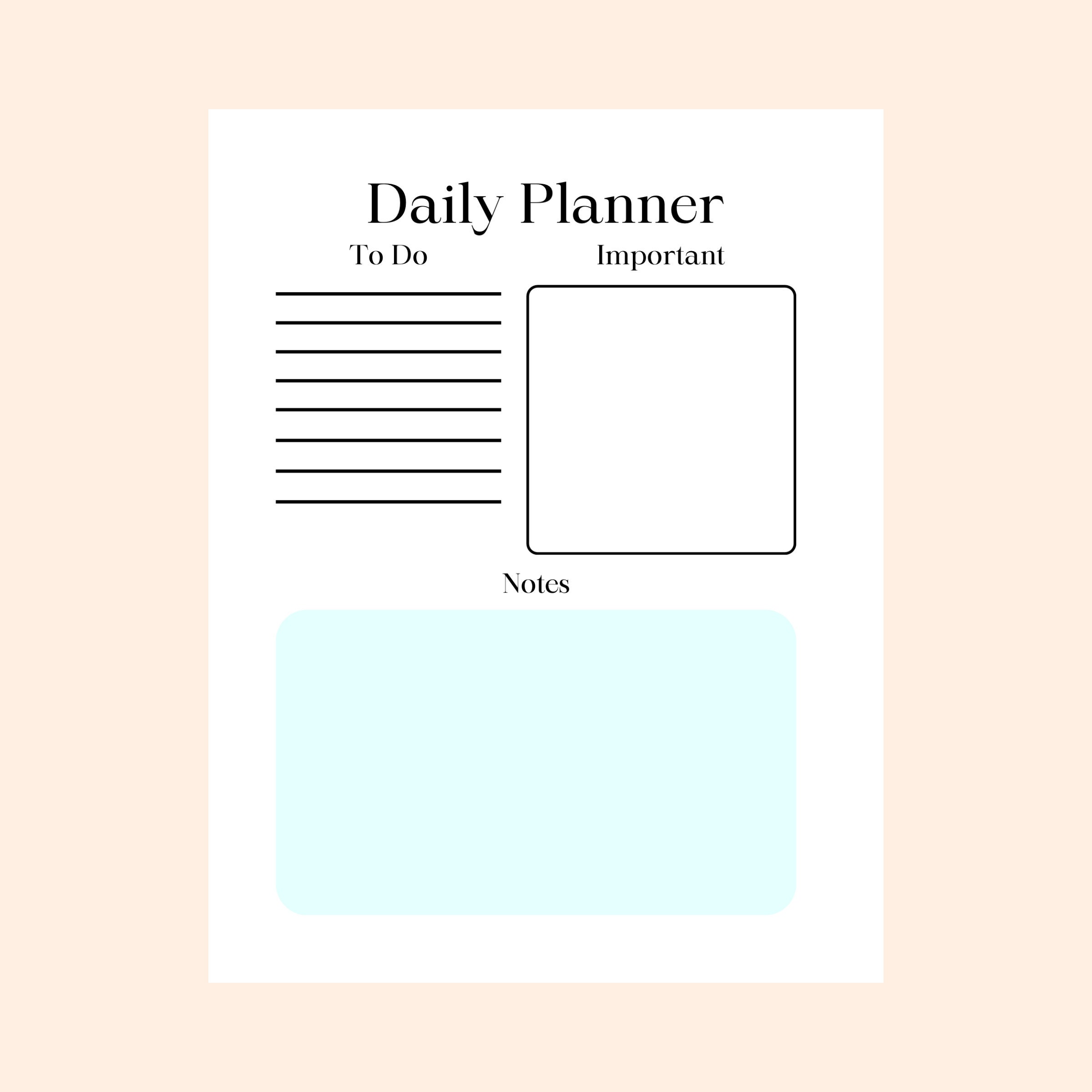 Printable Daily Planner Sheets, Printable Planner Sheets, Daily Planner ...