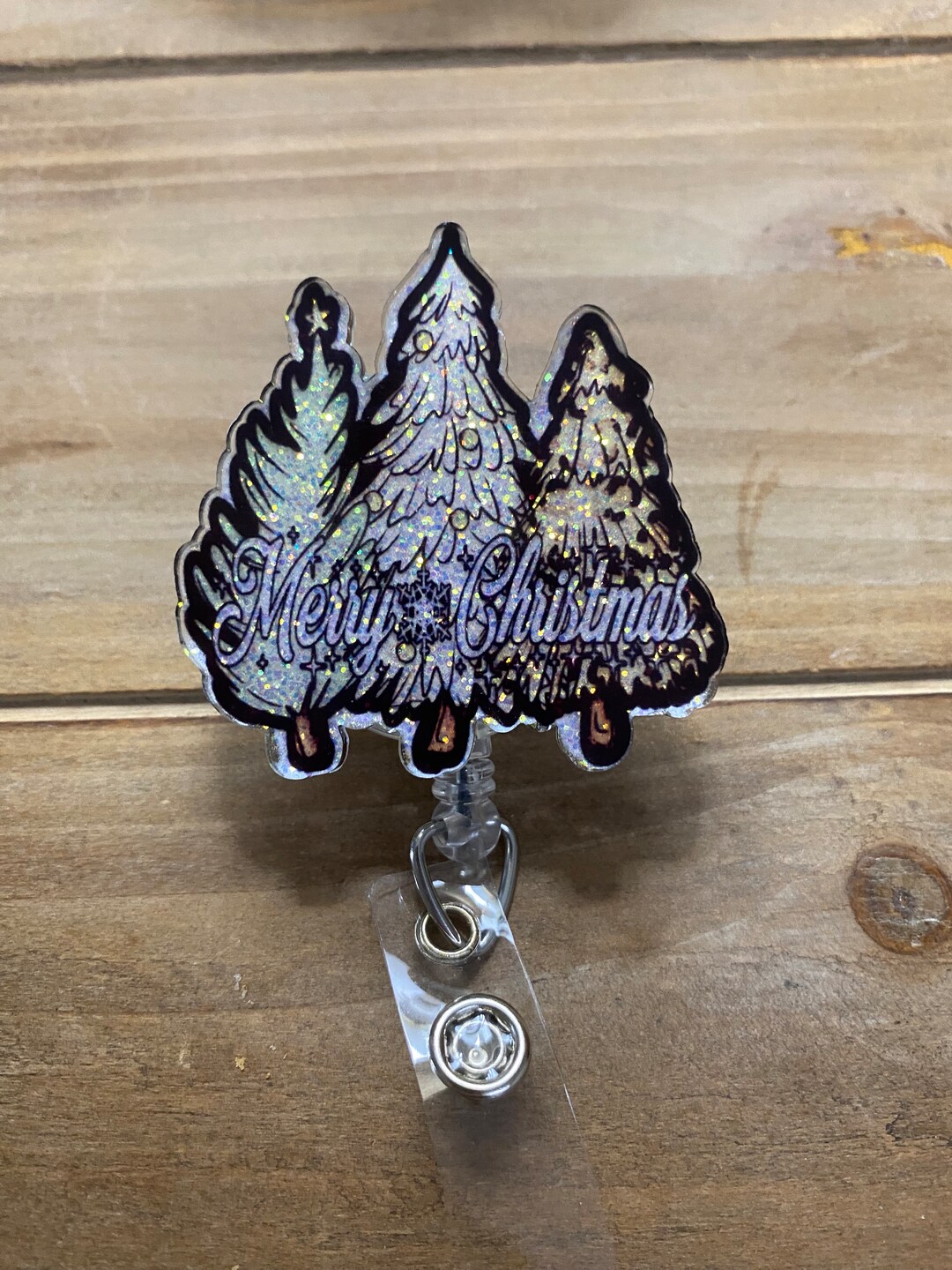 Christmas Tree Badge Merry Christmas Badge Reel Holiday - Etsy