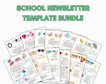 Seasonal Monthly Newsletter Template 2024, Editable Canva Classroom ...