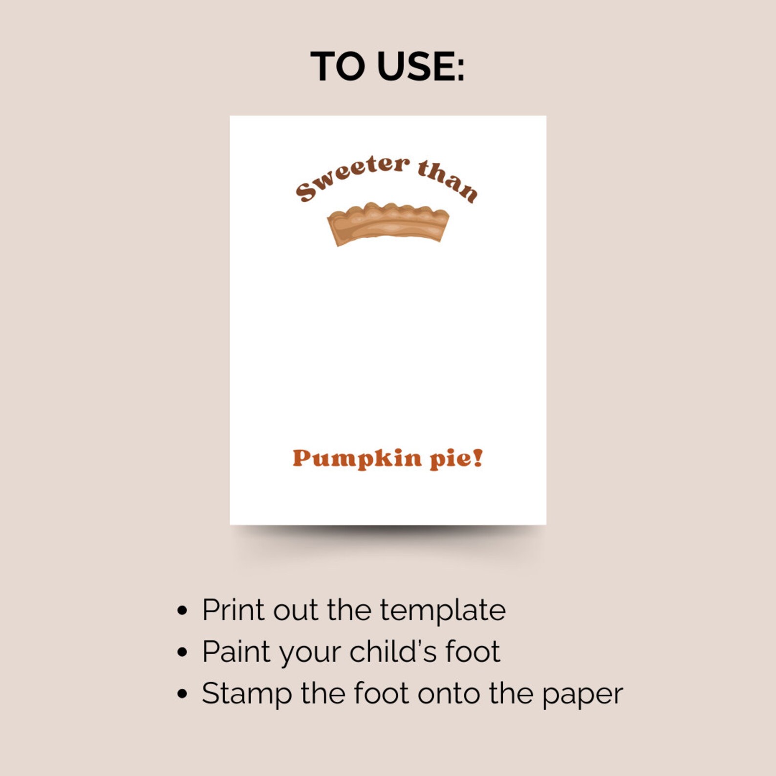 Thanksgiving Pumpkin Pie Foot Print Art, Daycare Thanksgiving Craft ...