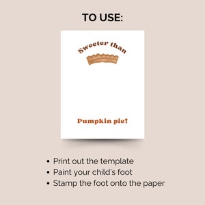 Thanksgiving Pumpkin Pie Foot Print Art, Daycare Thanksgiving Craft ...