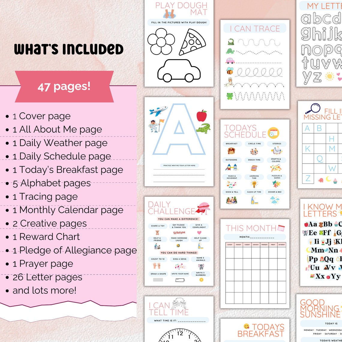 Preschool Morning Menu Printable, Homeschool Preschool, Preschool ...