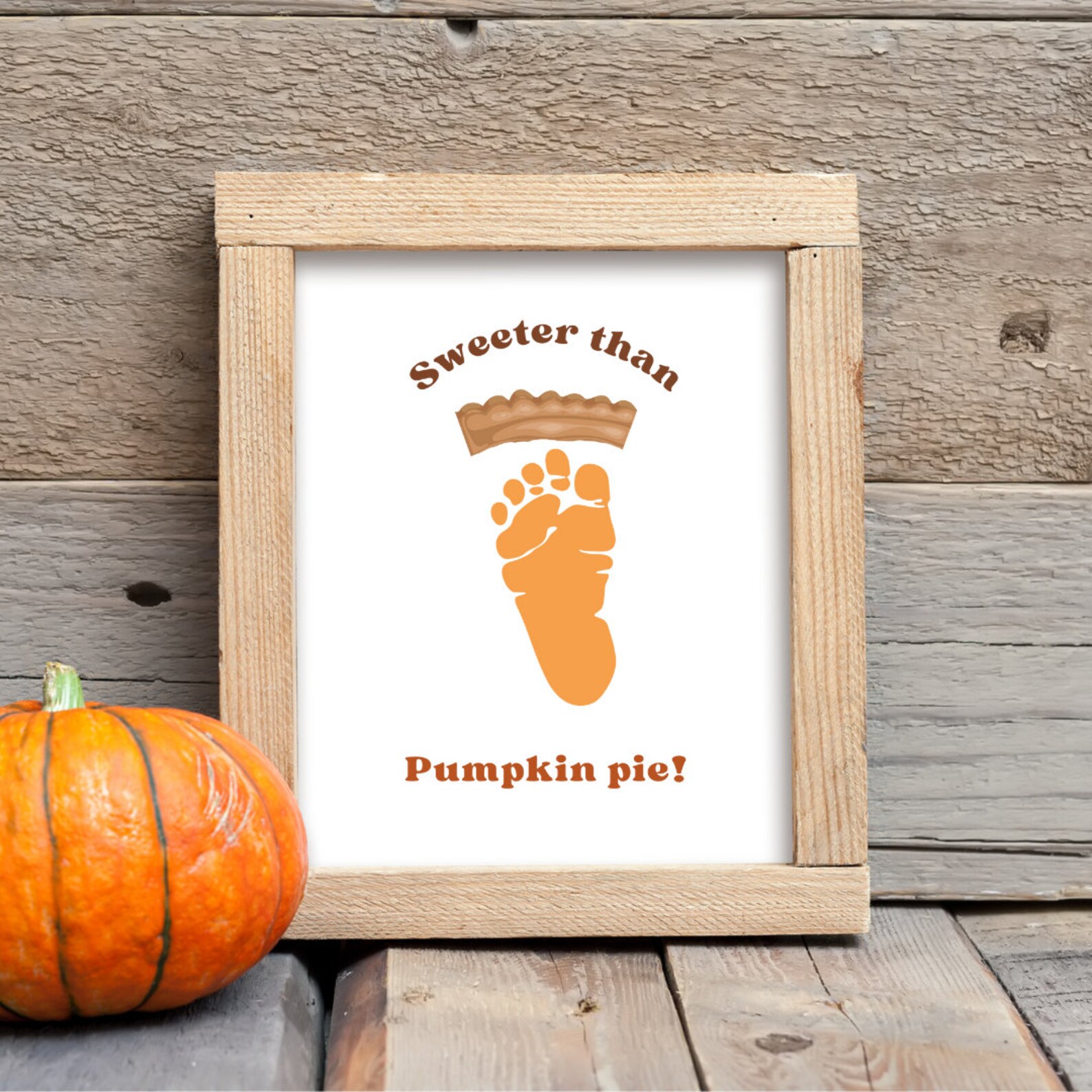 Thanksgiving Pumpkin Pie Foot Print Art, Daycare Thanksgiving Craft ...
