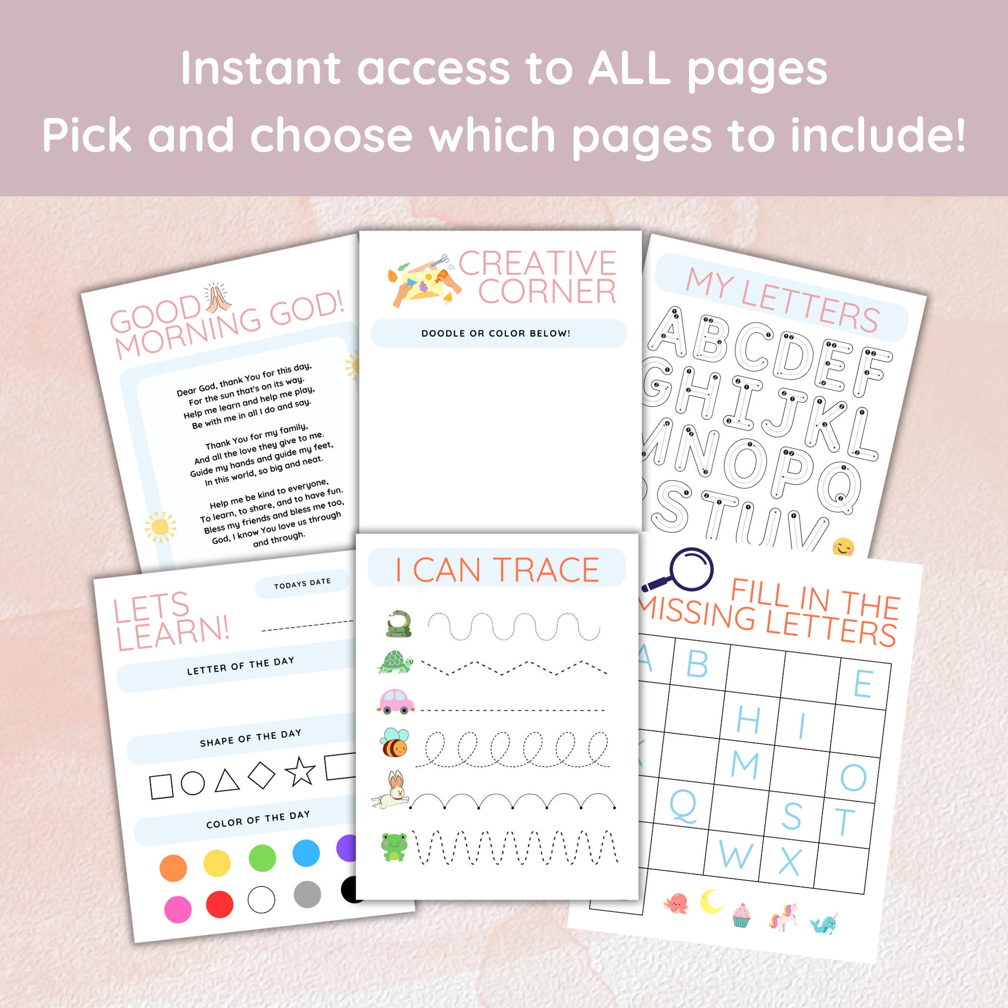 Preschool Morning Menu Printable, Homeschool Preschool, Preschool ...