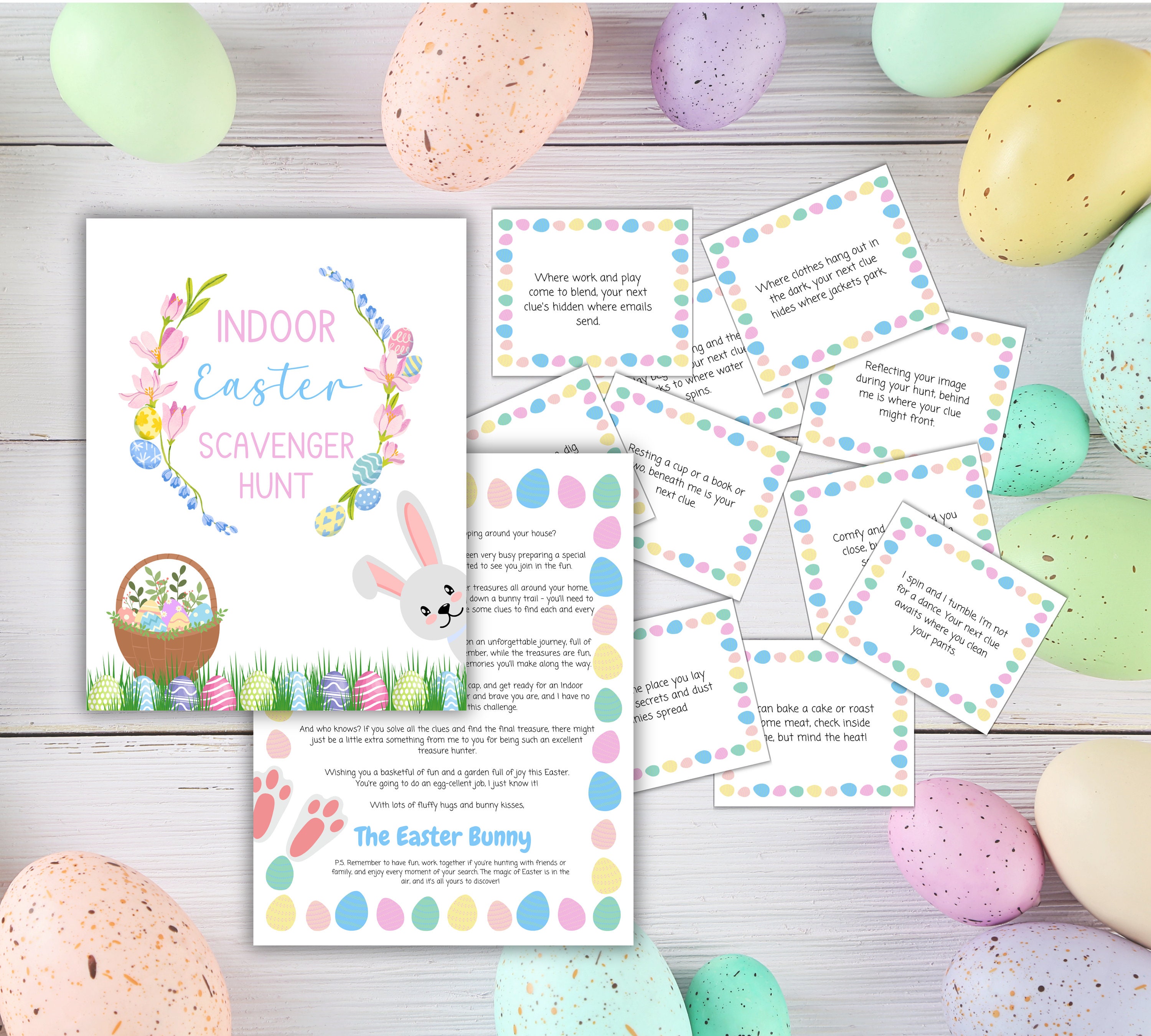 Indoor Easter Egg Hunt, Easter Scavenger Hunt, Easter Activity, Easter ...