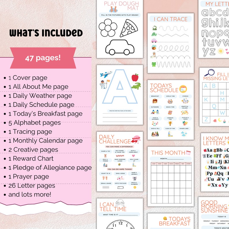 Preschool Morning Menu Printable, Homeschool Preschool, Preschool ...