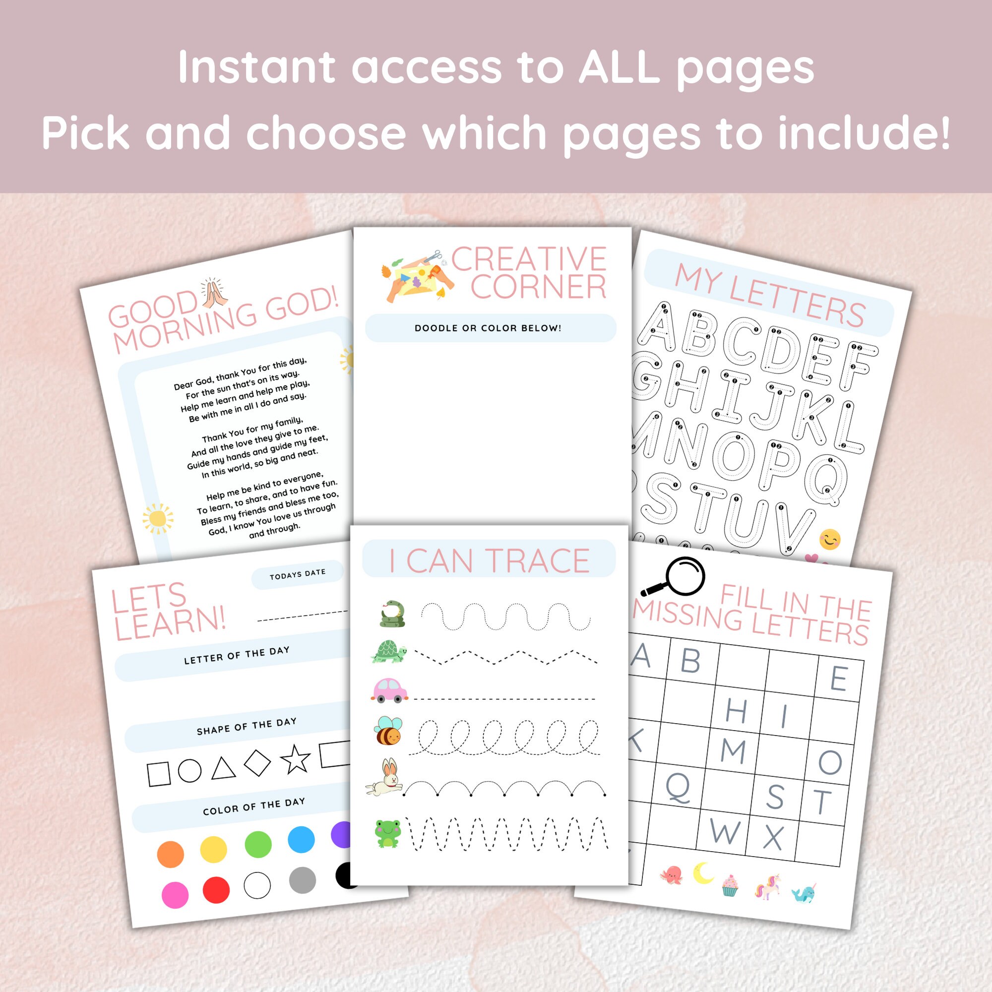 Preschool Morning Menu Printable, Homeschool Preschool, Preschool ...