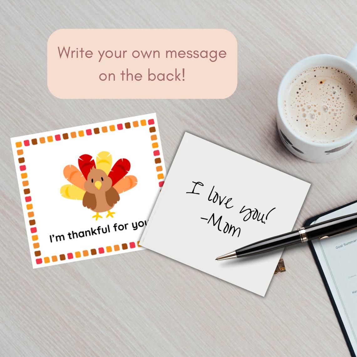 Thanksgiving Lunch Notes, Lunch Box Cards, Joke Lunch Box Notes ...