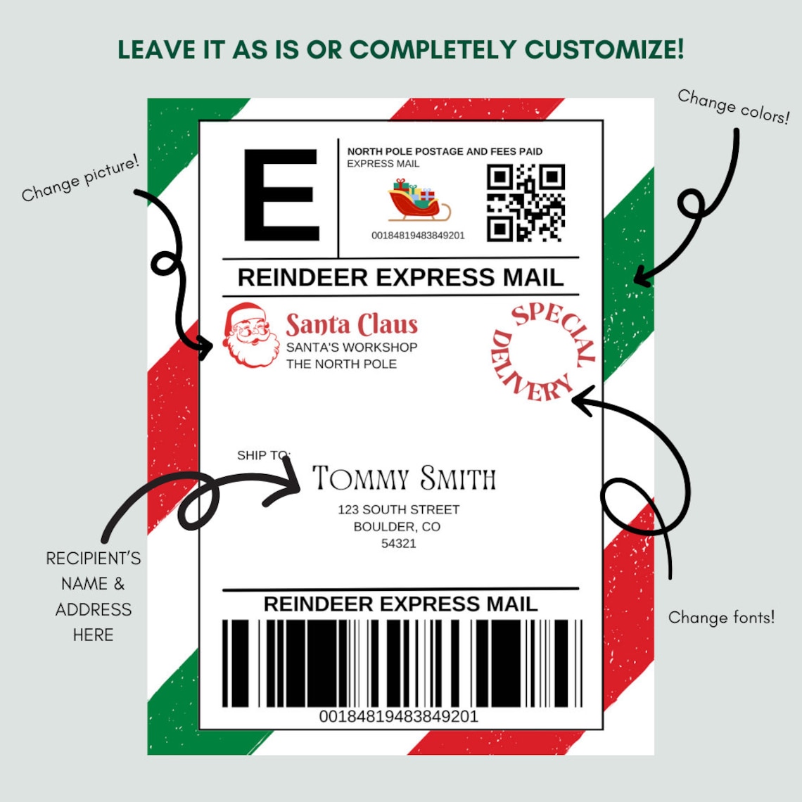 Santa Package, Letter From Santa, North Pole Express, Christmas ...