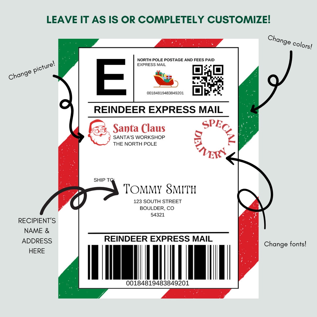 Santa Package, Letter From Santa, North Pole Express, Christmas ...