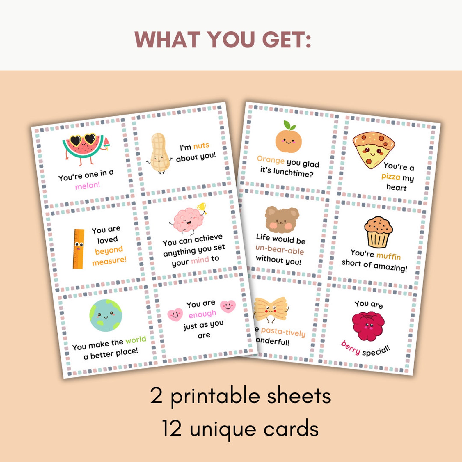 Lunch Notes, Lunch Box Cards, Joke Lunch Box Notes, Encouragement Cards ...