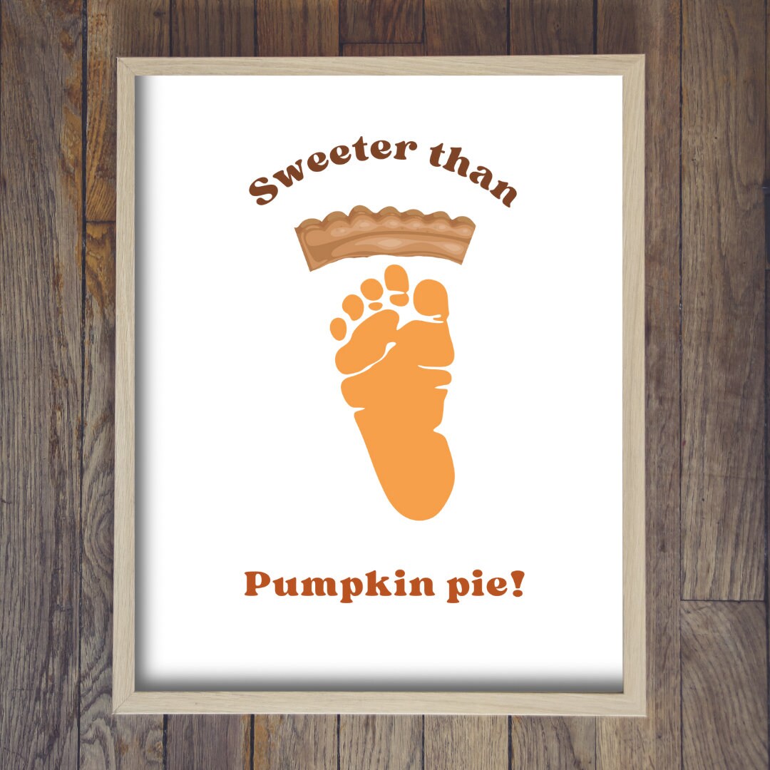Thanksgiving Pumpkin Pie Foot Print Art, Daycare Thanksgiving Craft ...