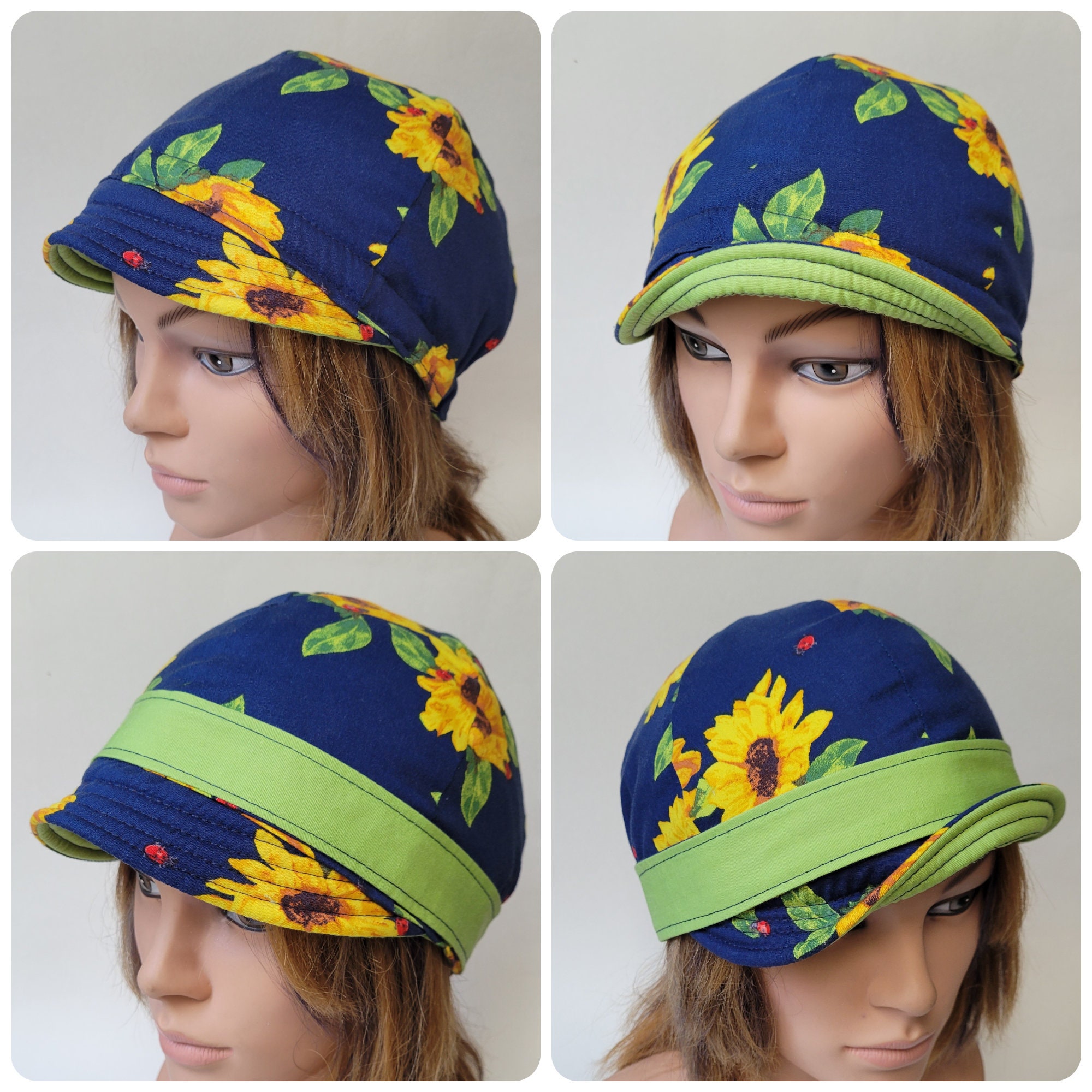 Reversible Women or Teen Girls' Fall Sunflower Hat With - Etsy