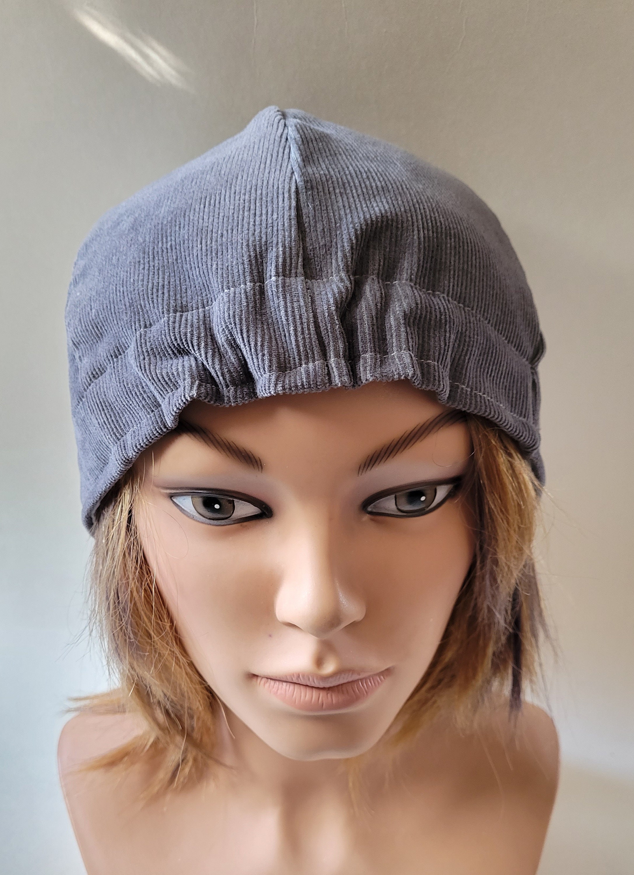 Women and Girls Winter Reversible Hat, Ladies Corduroy/cotton Cap ...