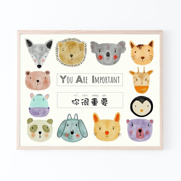 Bilingual Kids Pastel Rainbow Posters Set of 2 Learn Colors learn ...