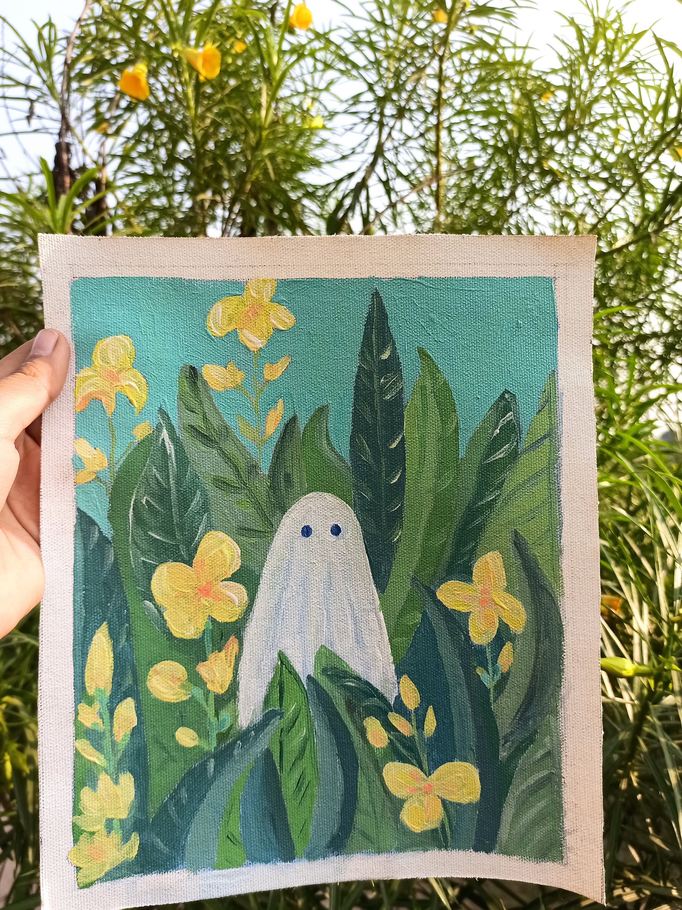 Cute Ghost Printable Painting Printable Wall Decor Printable - Etsy