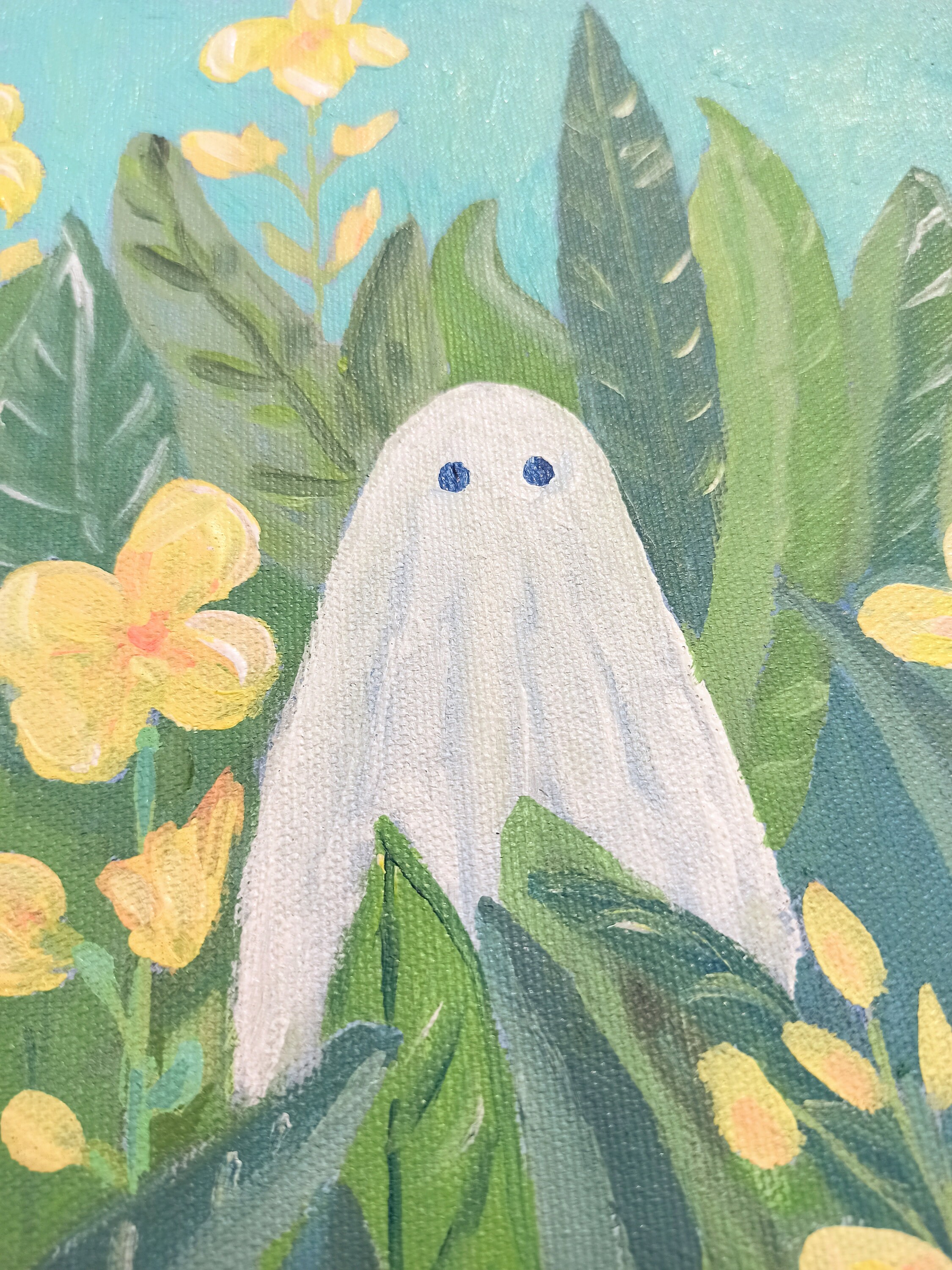 Cute Ghost Printable Painting Printable Wall Decor Printable - Etsy