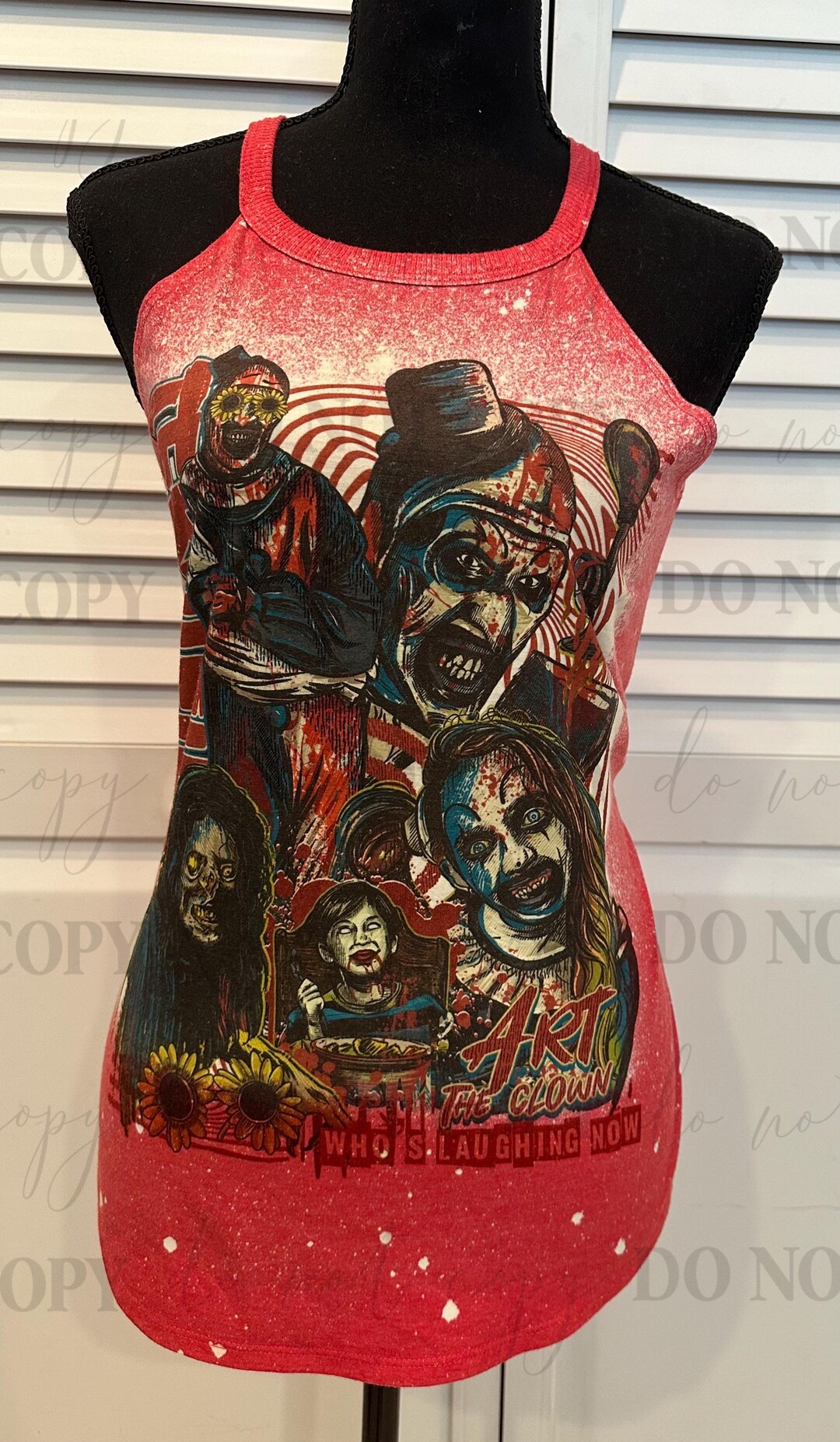 Art Tank Top | Horror | Cult Classic Horror | Bleached Style Rocker ...