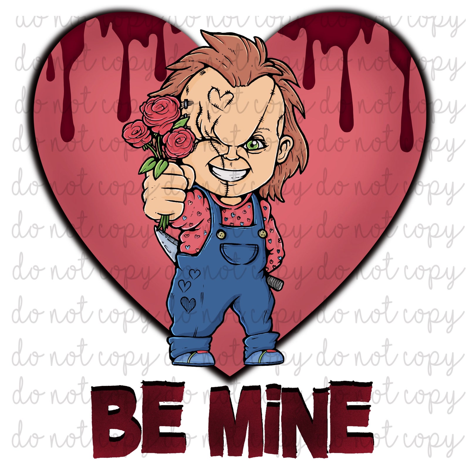 Be Mine Horror Chucky Valentines PNG | Retro Classic Horror Love | Anti ...