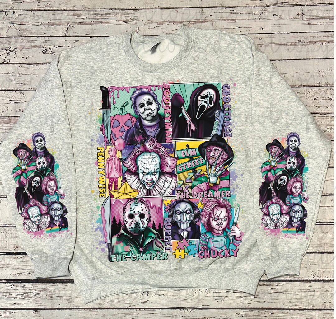 80s Horror Sweatshirt | Retro Horror | Crew Neck Sweatshirt | Horror ...