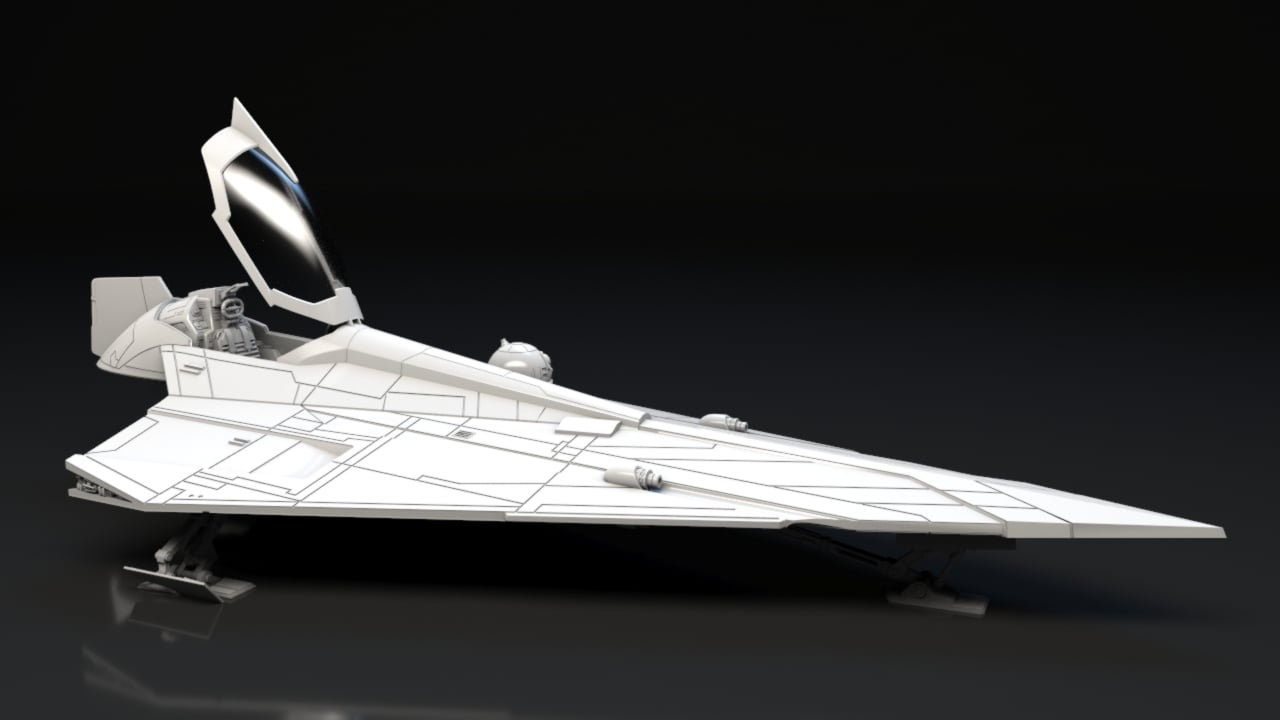 3D Print Files: Star Wars, Jedi Starfighter Solo Version - Etsy