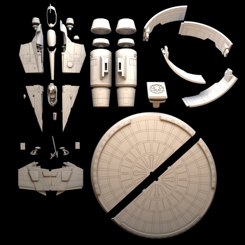 3D Print Files: Star Wars Jedi Starfighter and Hyperspace | Etsy