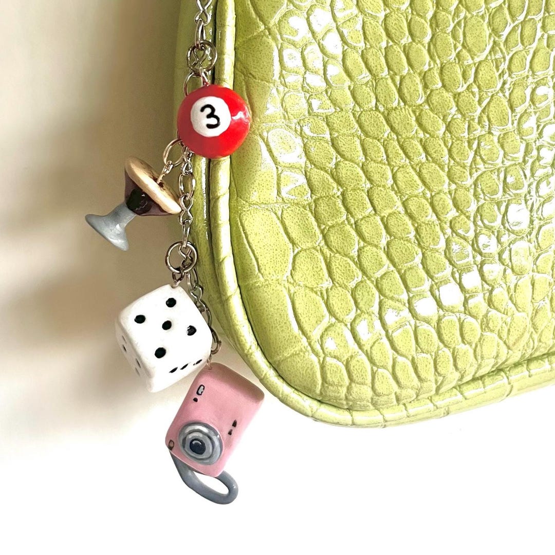 Handmade Polymer Clay Bag Charm/key Chain - Etsy