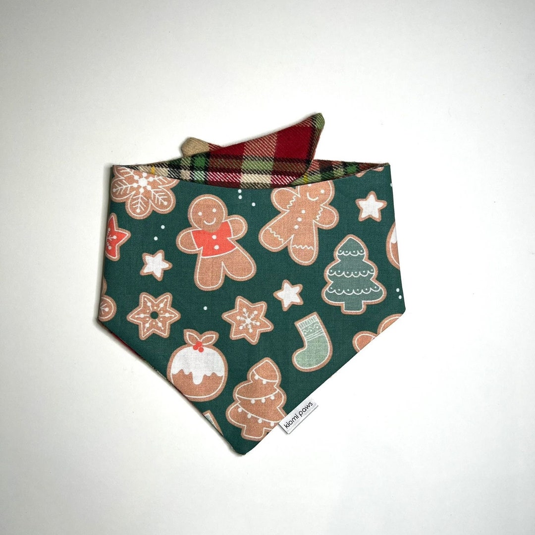 Christmas Dog Bandana, Christmas Pet Bandana, Gingerbread Dog Bandana ...