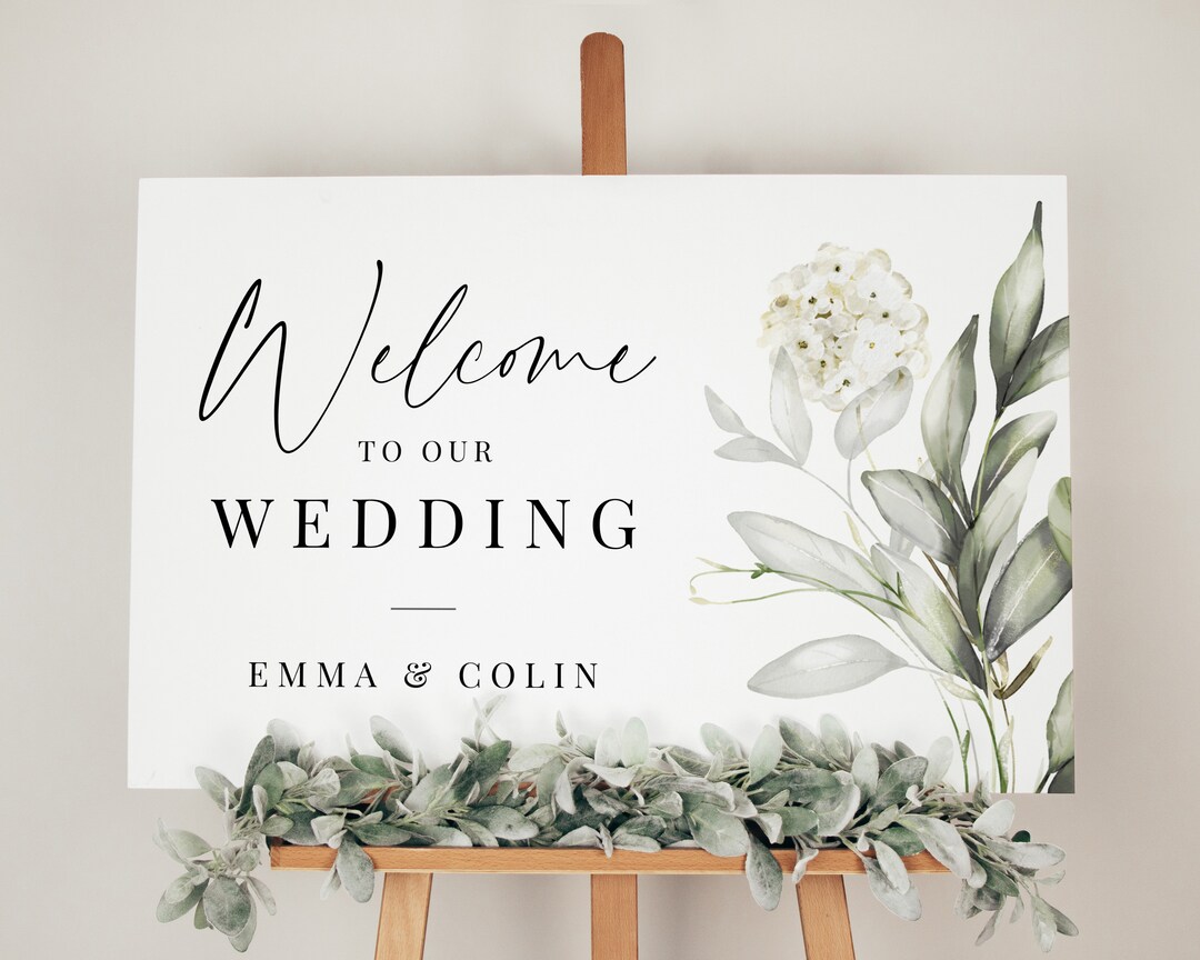 Wedding Welcome Sign, Spring Wedding, Editable, Welcome to Our Wedding ...