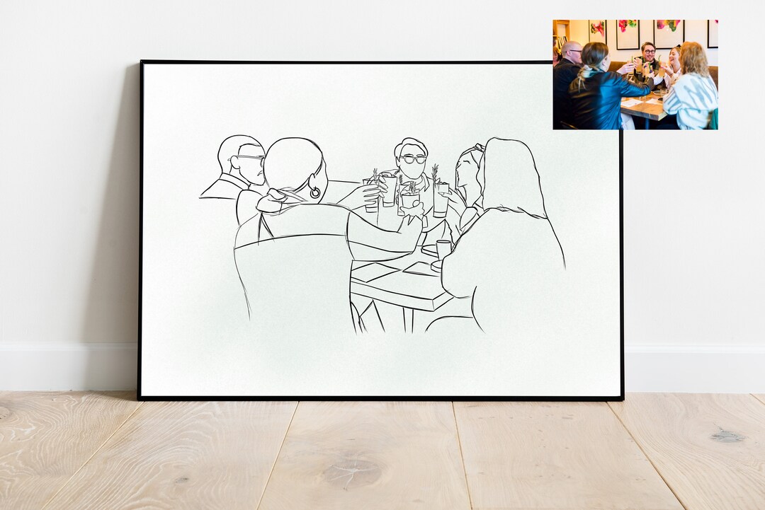 Custom Line Art Personalised Line Drawing Memorable Gift - Etsy