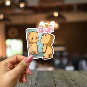 I Am Enough Sticker-motivational and Inspirational Sticker-positivity ...